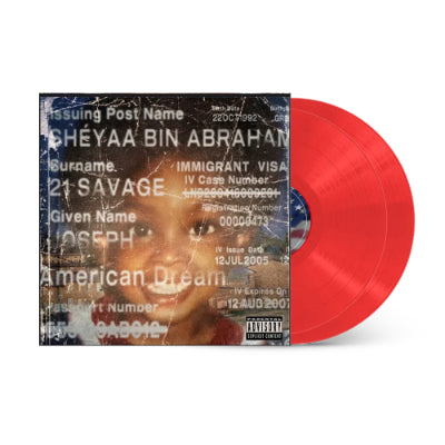 21 Savage - American Dream (Limited Red Coloured 2LP Vinyl) - Happy Valley