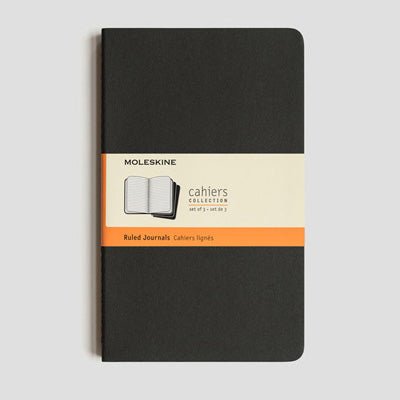 Moleskine Notebook - Cahier Large Ruled Black (Set of 3) - Happy Valley